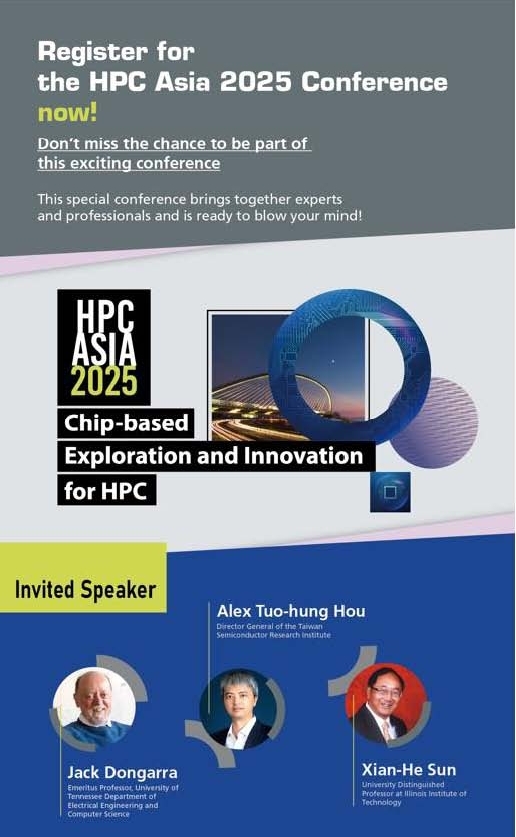 歡迎報名HPC ASIA 2025國際研討會